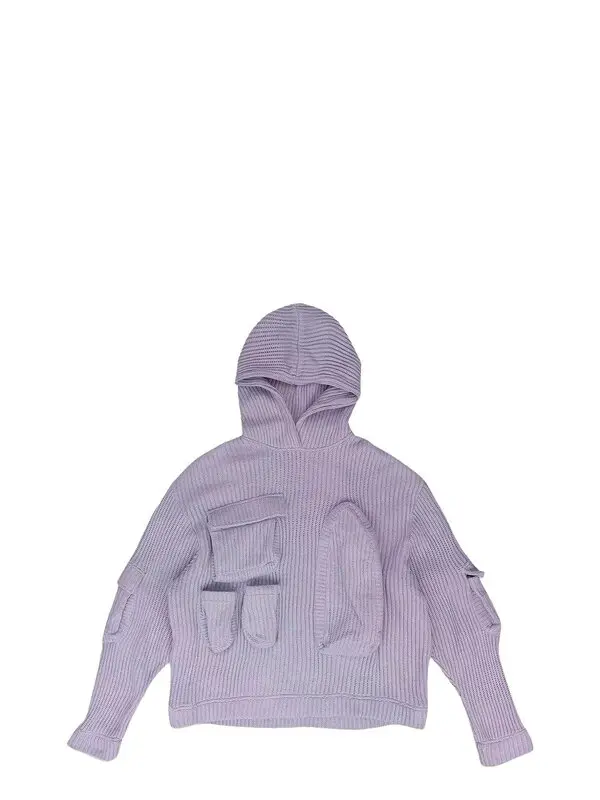 WHO DECIDES WAR BY EV BRAVADO Multi-pocket Hoodie - Purple