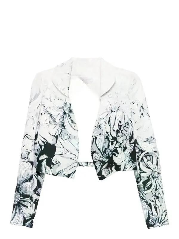 SAIID KOBEISY Printed Crepe Jacket - Neutrals