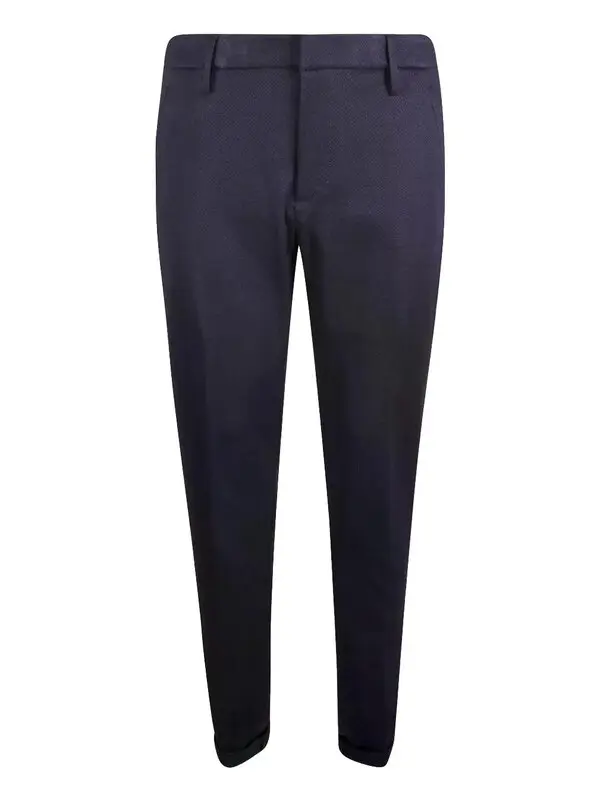 DONDUP Herringbone Pattern Trousers - Blue