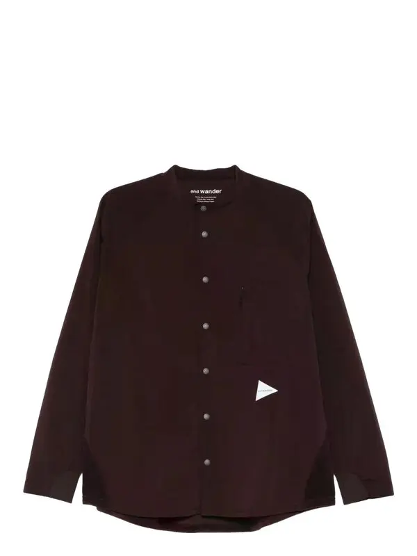 AND WANDER Panelled Shirt - Red