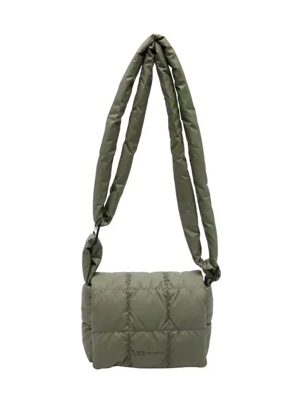 VEECOLLECTIVE Porter Messenger Quilted Shoulder Bag - Green