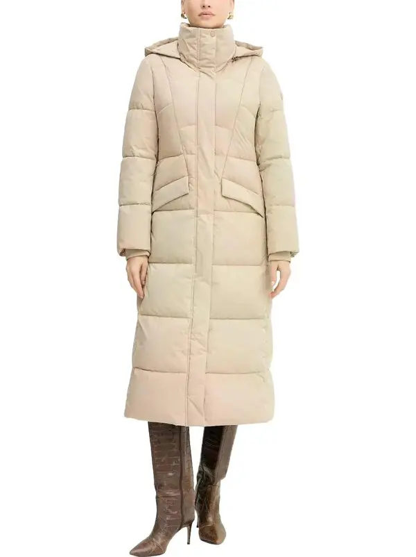 BOSS Hooded Quilted Puffer Coat - Neutrals