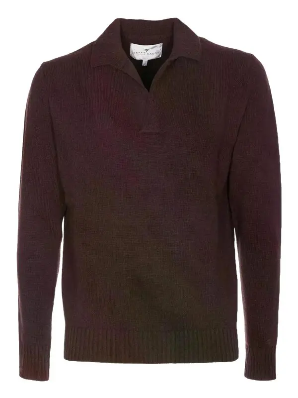 SEVEN GAUGE Long-sleeve V-neck Sweater - Brown