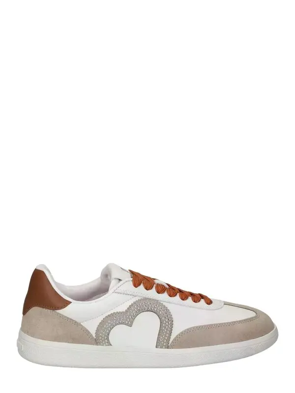 Moschino Heart-appliqué Low Top Sneakers - White