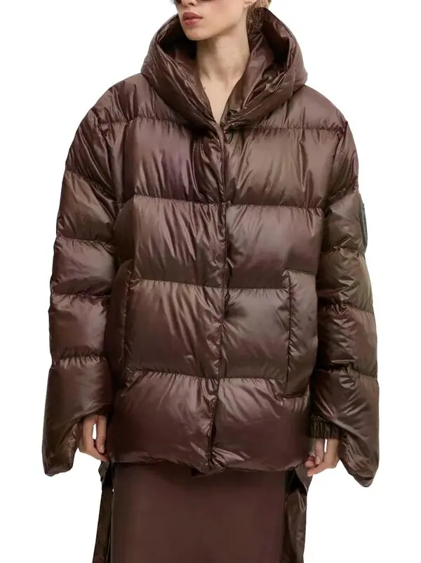 MMC STUDIO Hooded Puffer Jacket - Brown