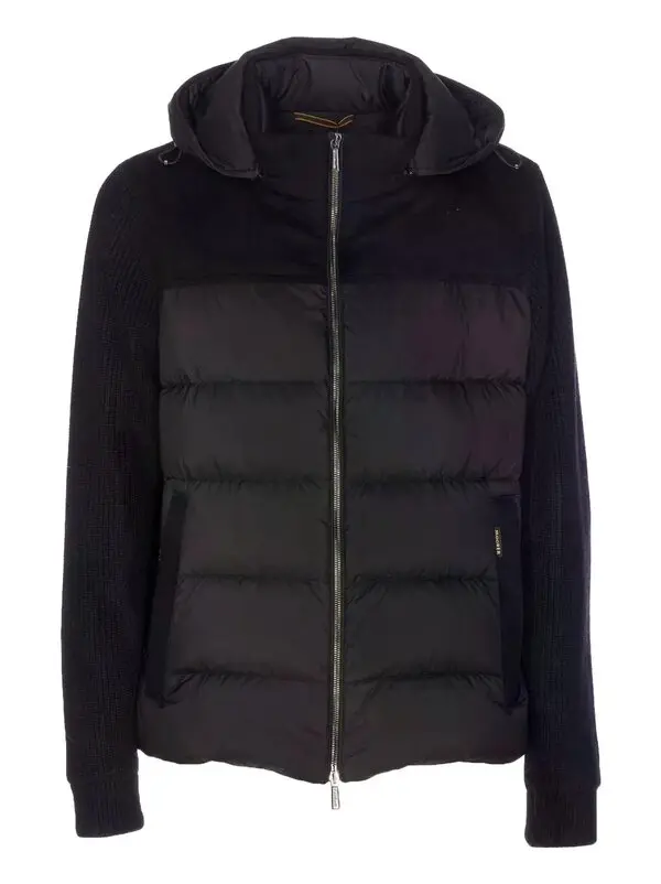 MOORER Allori Jacket With Removable Hood - Black
