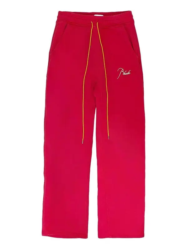 Rhude Heavyweight Signature Track Pants - Red