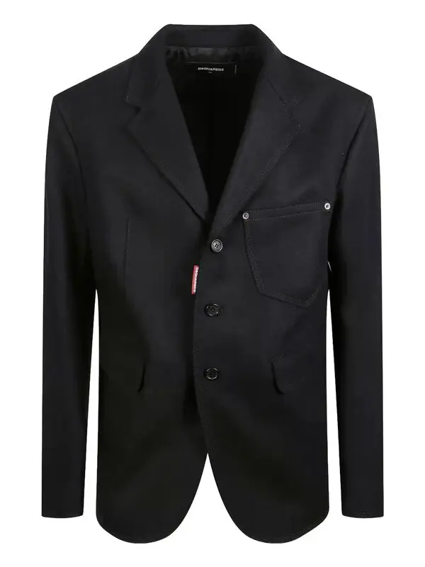 Dsquared2 Button Jacket - Black