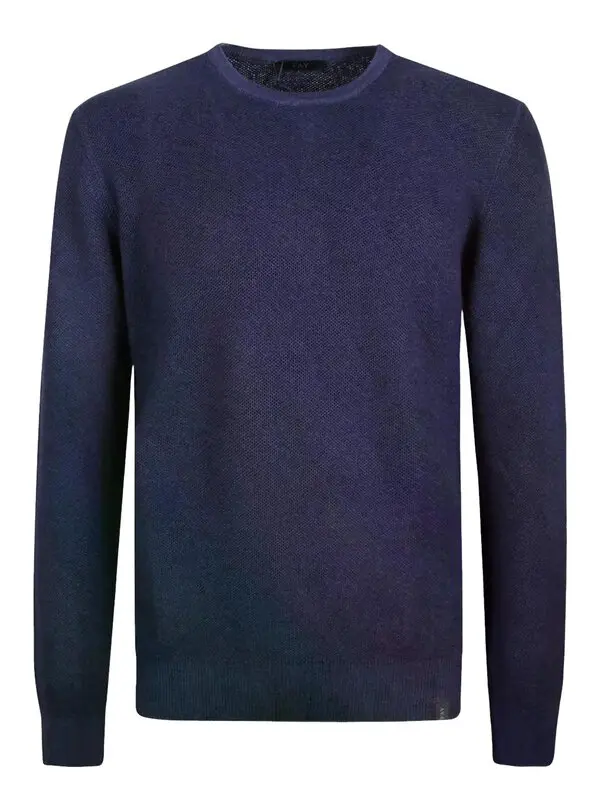 FAY Crew-neck Pullover Sweater - Blue
