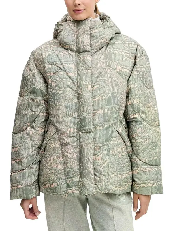 Adidas By Stella McCartney Hooded Patterned Jacket - Green