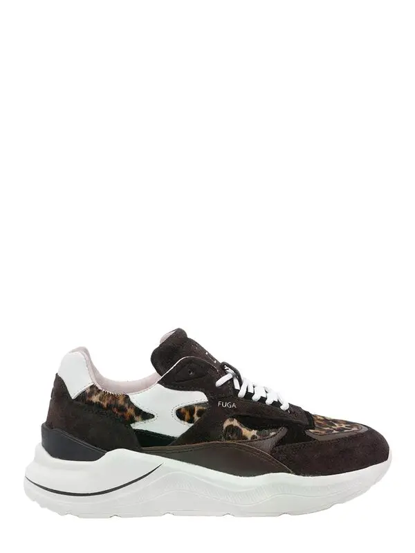 D.a.t.e. Fuga Leopard-print Sneakers - Brown