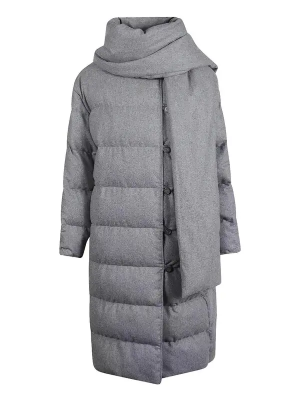 BOSS Buttoned Padded Jacket - Grey