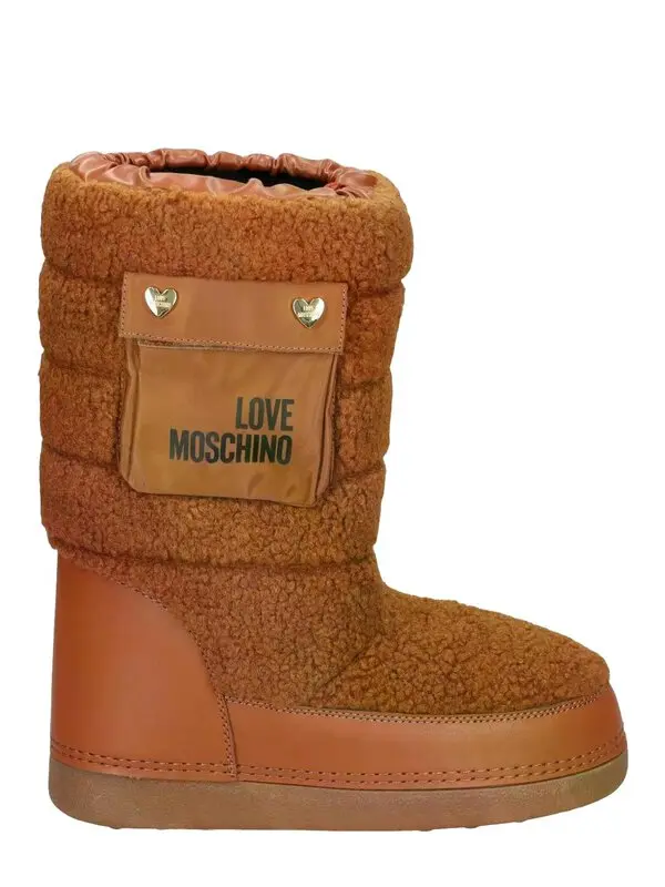 Moschino Boots With Pocket Detail - Brown