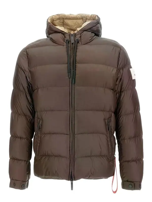 AFTER/LABEL Puffer Hooded Jacket - Brown