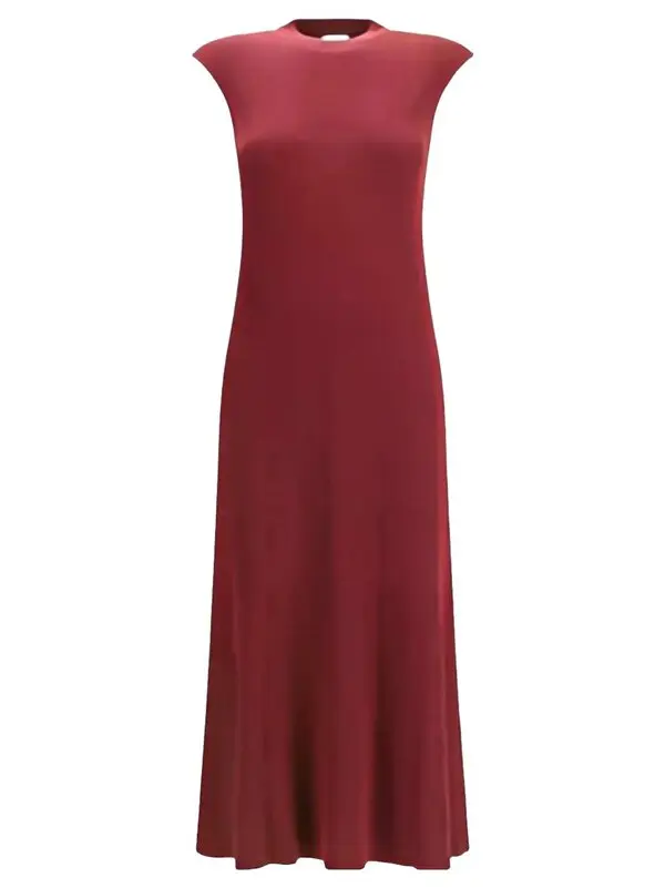 SA SU PHI Ribbed Sleeveless Midi Dress - Red