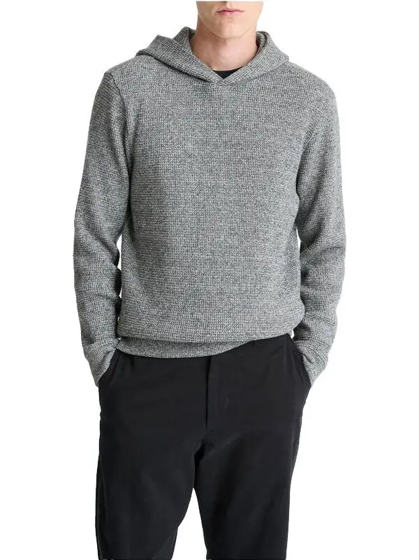 Vince Brushed Waffle Hoodie - Gray
