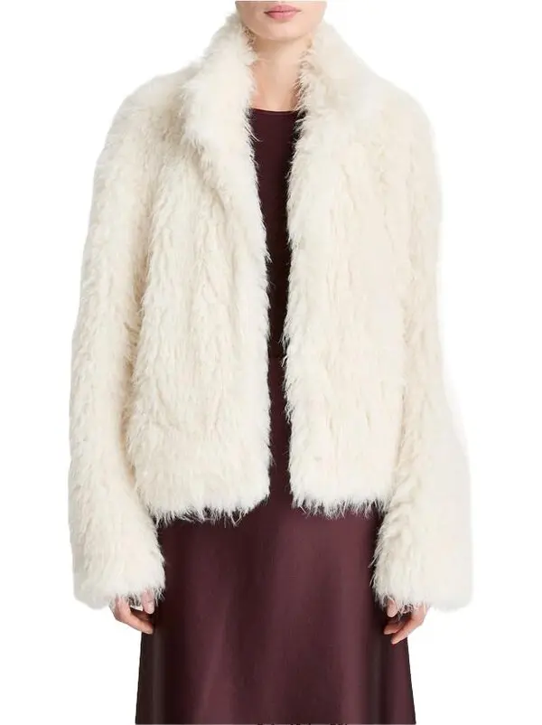 Vince Shaggy Faux-fur Jacket - Neutral