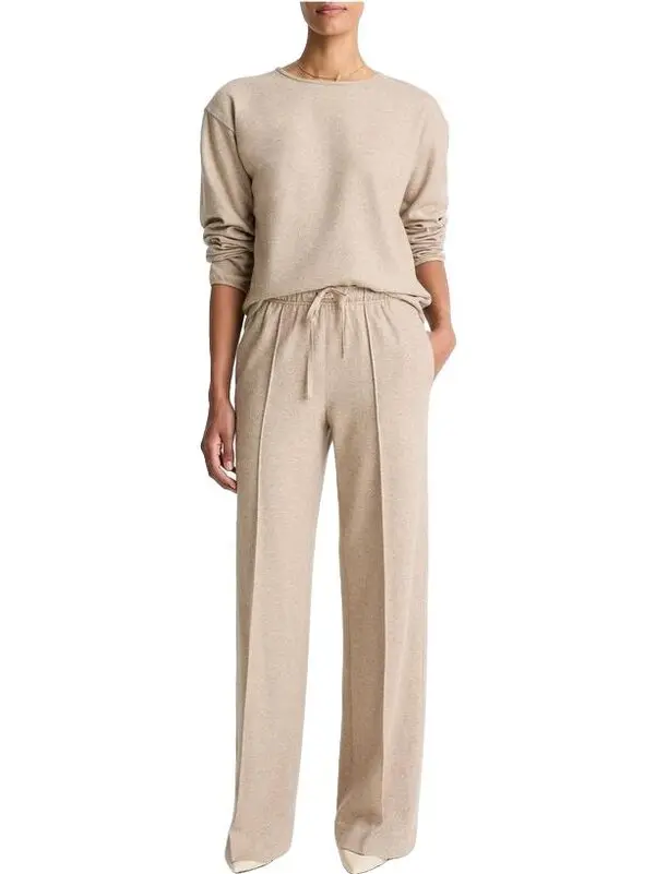 Vince Wool-blend Tailored Wide-leg Pant - Red