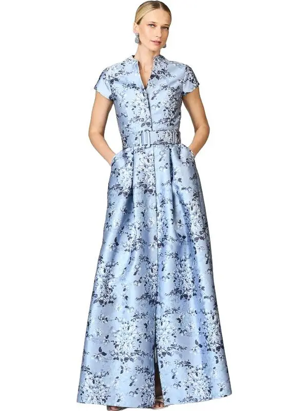 Sachin & Babi Marta Mikado Gown - Floral