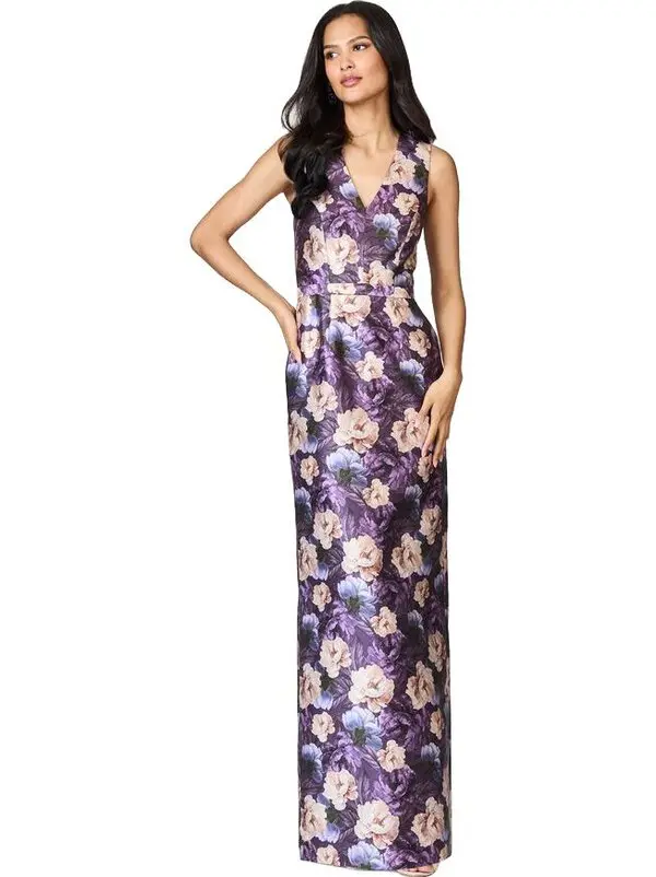 Sachin & Babi Adellyn Printed Mikado Gown - Floral