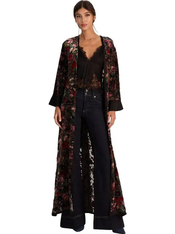 Alice + Olivia Nomi Maxi Kimono - Red