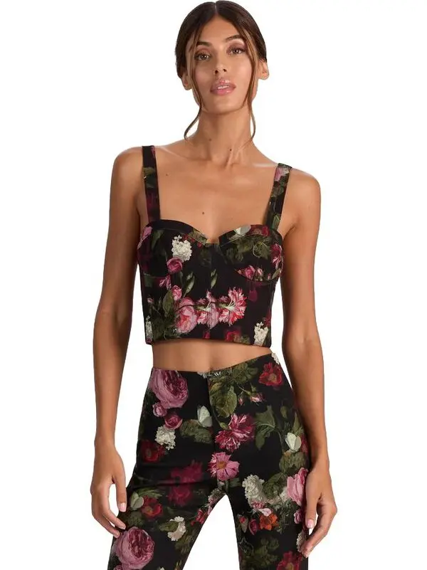 Alice + Olivia Jeanna Bustier Top - Floral
