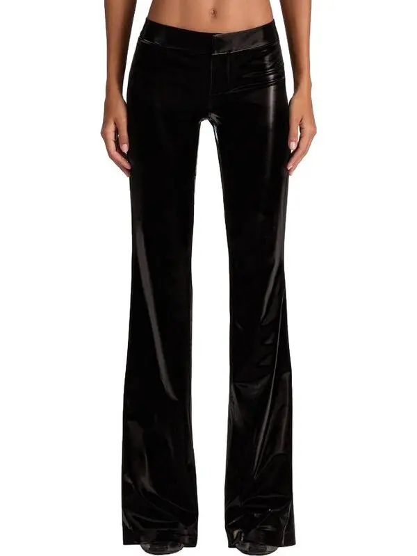 Alice + Olivia Bella Vegan Bootcut Pant - Black