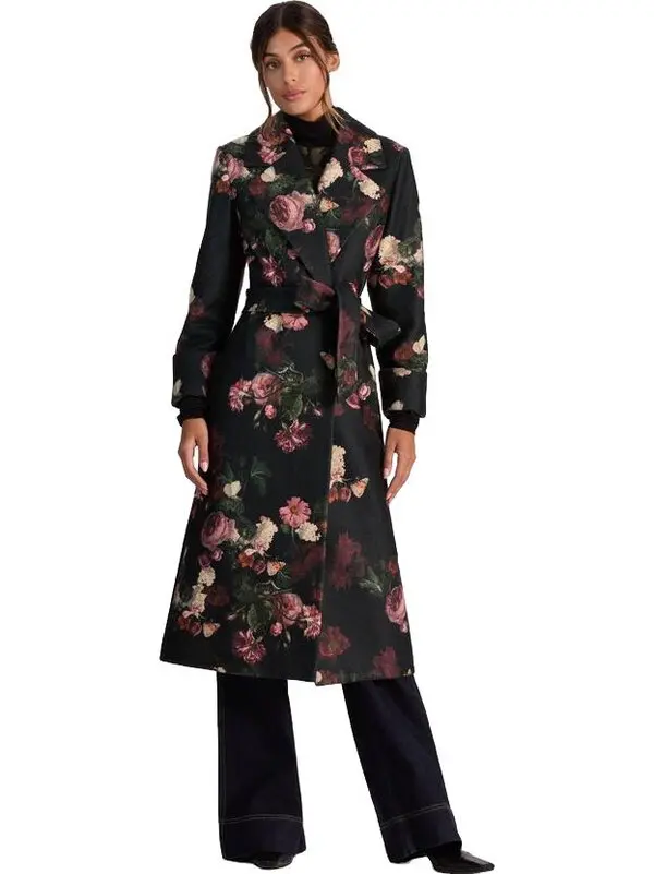 Alice + Olivia Karley Printed Wrap Coat - Floral