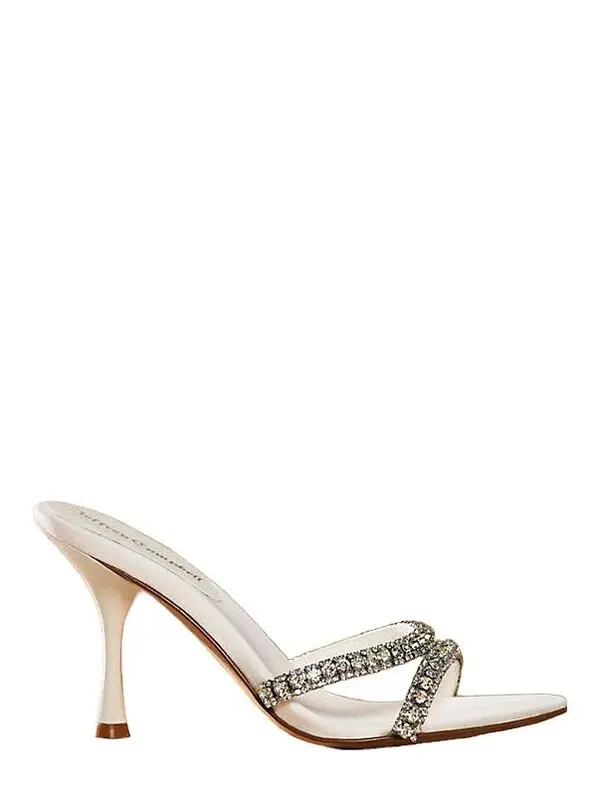 Jeffrey Campbell Marquise Mule Heels - White Satin