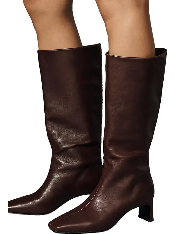 Rag & Bone Astor Scrunch Pointed-toe Boots - Bordeaux