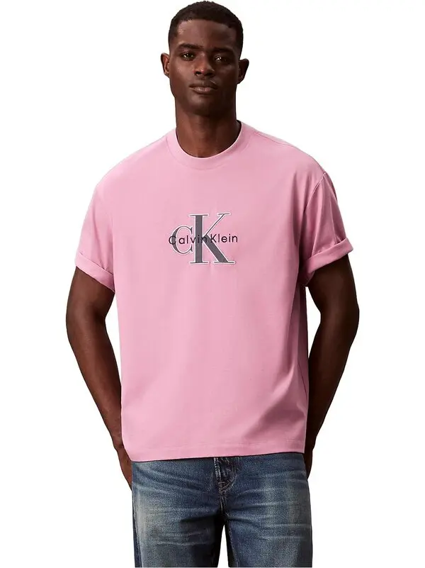 Calvin Klein Monologo Relaxed T-shirt - Orchid Haze