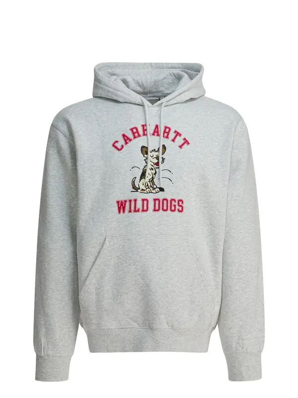 Carhartt Work In Progress Hooded Wild Dog Sweatshirt - Grey