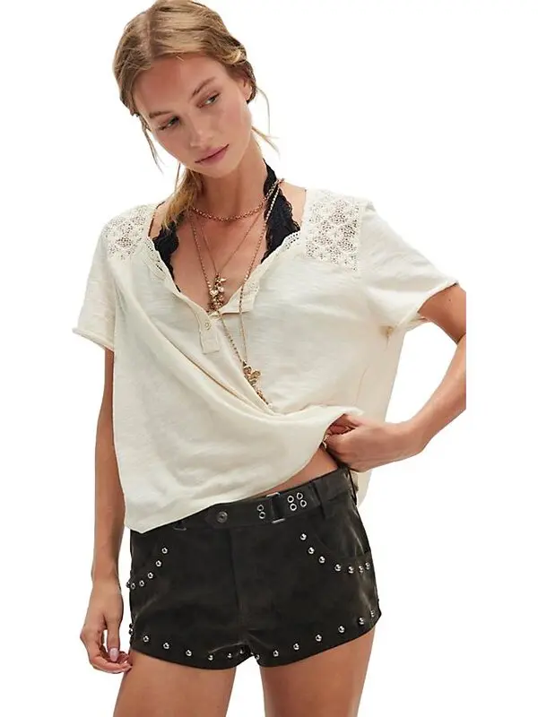 Free People We The Free Heirloom Henley - Tea