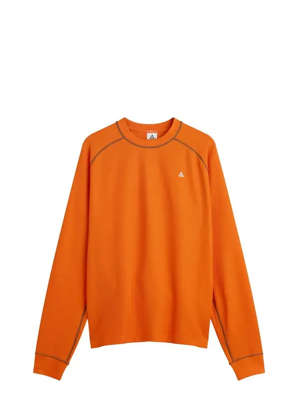 Nike Acg Chinati Long Sleeve Base Layer - Orange/brown/white