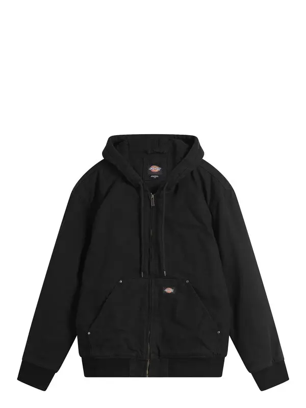 Dickies Hilham Hooded Canvas Jacket - Black
