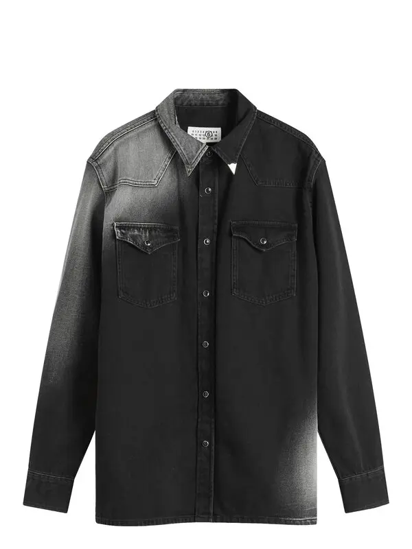 MAISON MARGIELA Light Beam Long Sleeve Shirt - Black