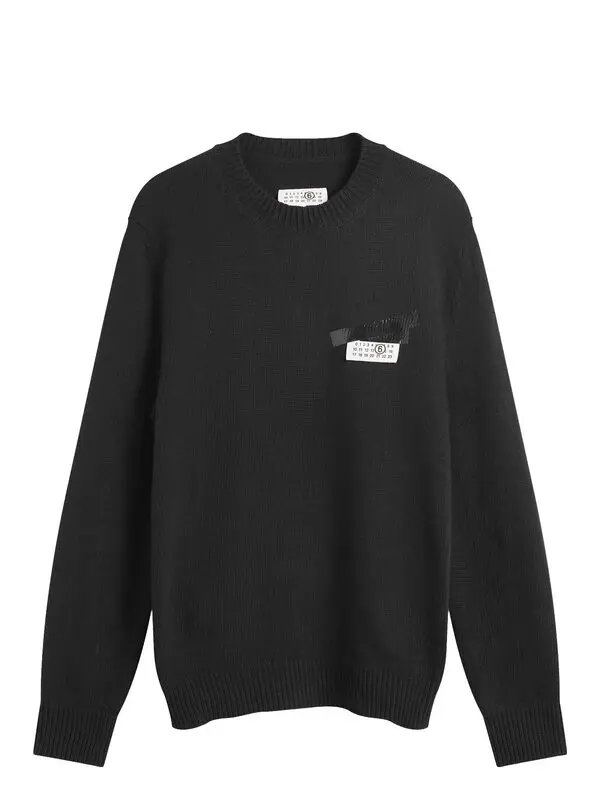MAISON MARGIELA Tape Logo Knitted Jumper - Black