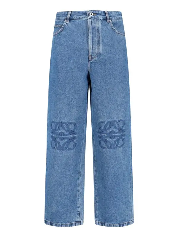 Loewe Baggy 'anagram' Jeans - Blue
