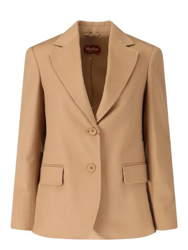 Max Mara Folgore Single-breasted Blazer - Beige