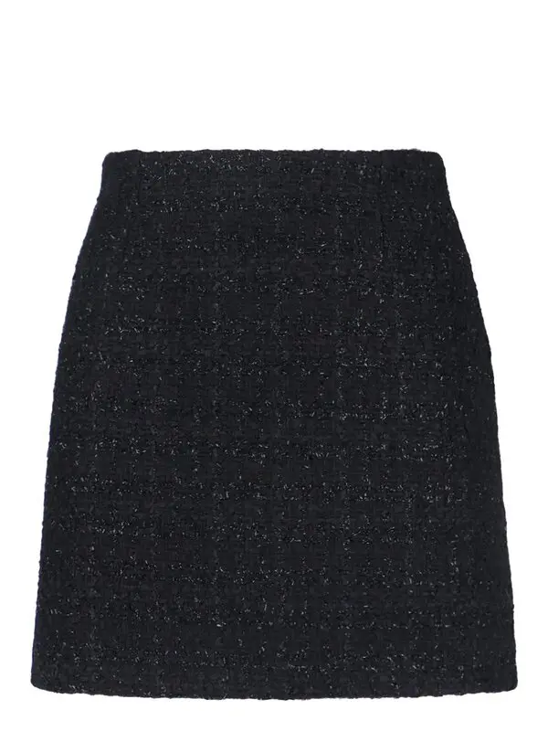 Miu Miu Mini Faux Fur Skirt - Black