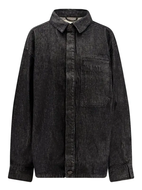 ENTIRE STUDIOS Herculean Denim Shirt Jacket - Black