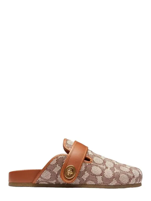 COACH® Blake Clog In Signature Textile Jacquard - Cocoa/burnished Amber