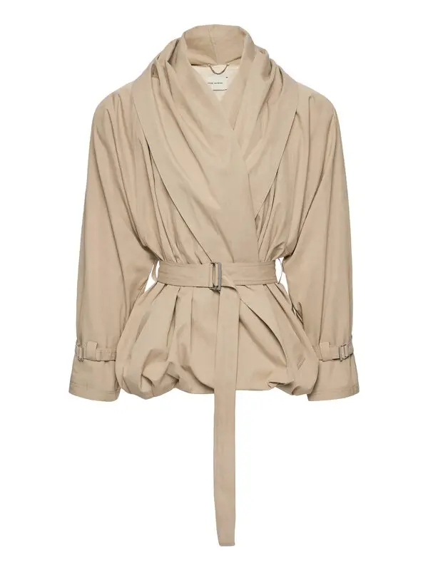 Magda Butrym Draped Belted Jacket - Khaki