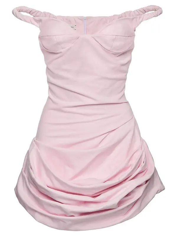 Magda Butrym Off-the-shoulder Denim Mini Dress - Light Pink