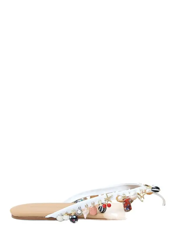 Christopher Esber Memento Charm Flip Flop - White