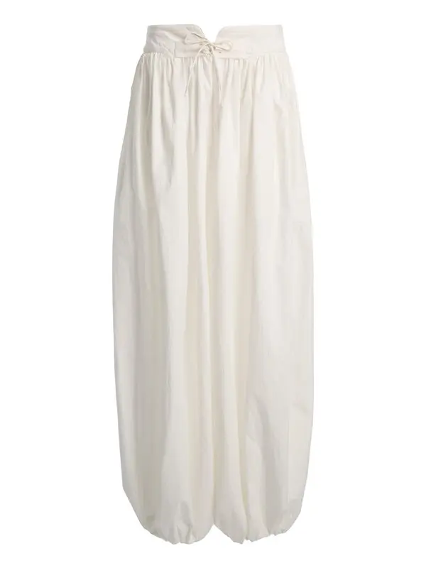 Christopher Esber Drift Cotton Wide-leg Cuffed Pants - White