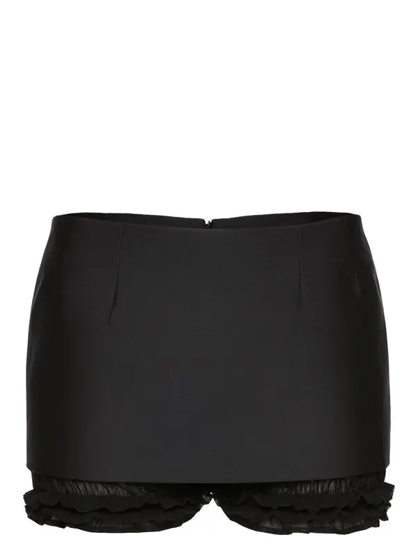 Magda Butrym Wool-silk Mini Shorts - Black