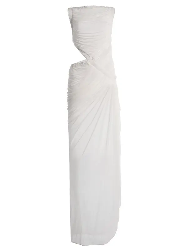 Christopher Esber Theia Cutout Jersey Maxi Dress - White