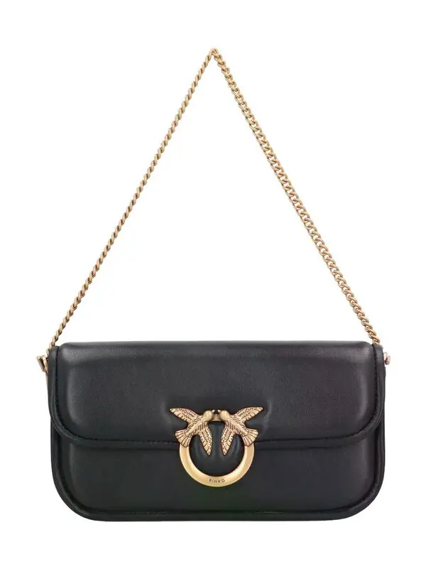 Pinko Love Birds Chain Shoulder Bag - Black