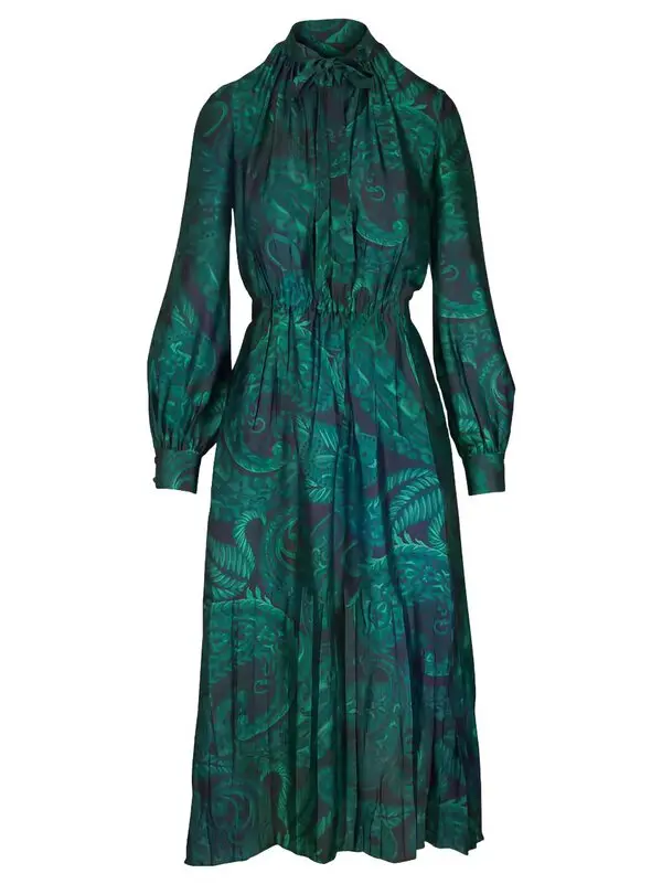 Etro Long-sleeve Midi Dress - Green